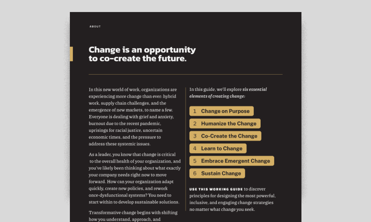 Best Practices for Organizational Change Management